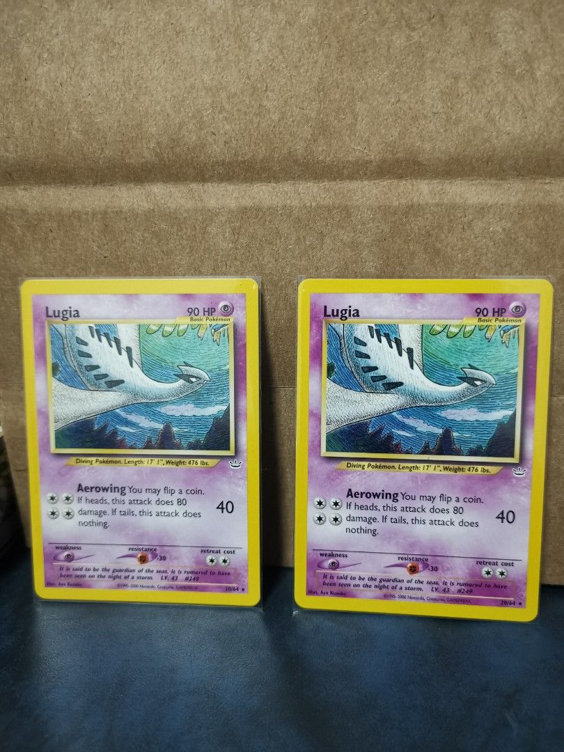 Lugia #20 Neo Revelation, Hobbies & Toys, Toys & Games on Carousell