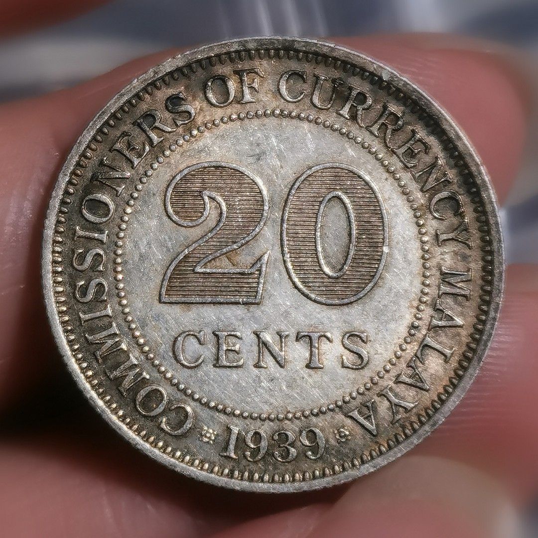 Malaya/ Malaysia 20 cents 1939 old vintage silver coin, Hobbies & Toys ...