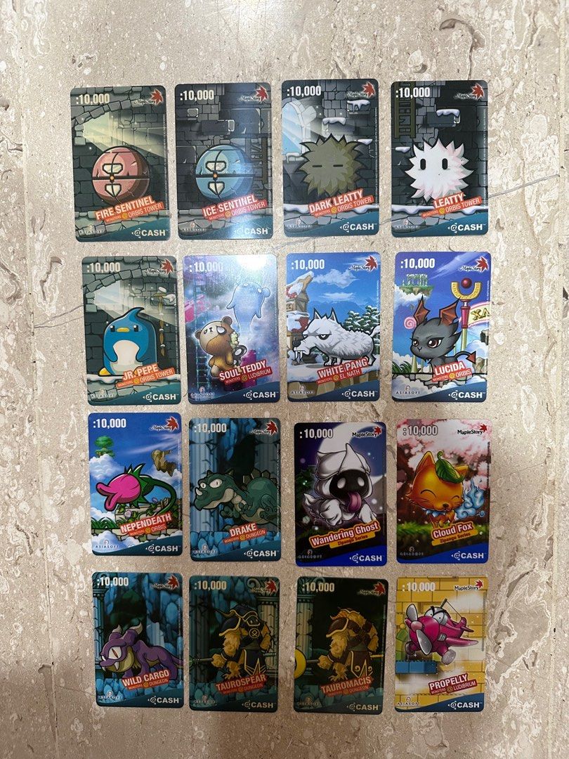 Maplestory Monster Cards, Hobbies & Toys, Toys & Games on Carousell