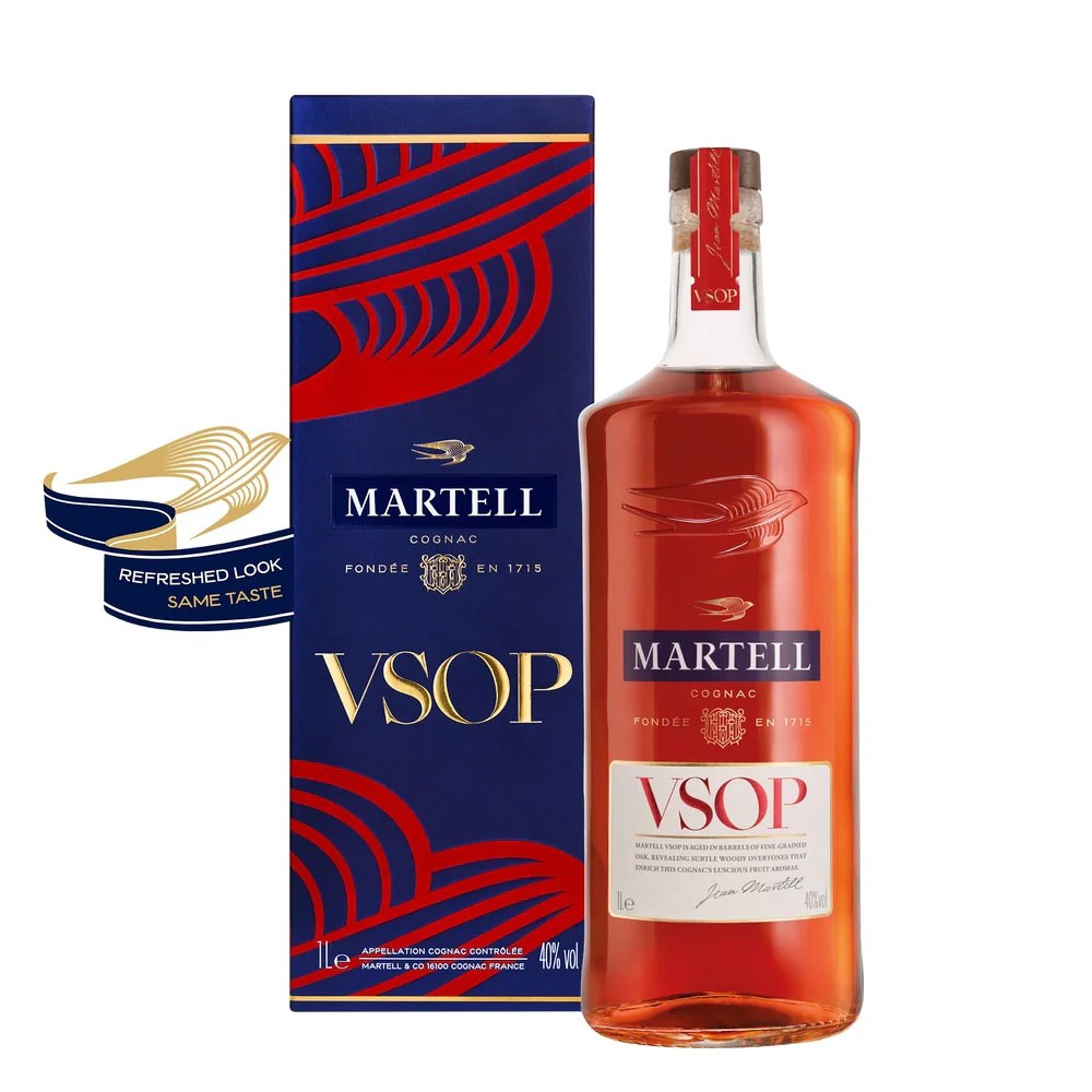 Martell VSOP 1L ABV 40% 100CL w Gift Box, Food & Drinks, Alcoholic ...