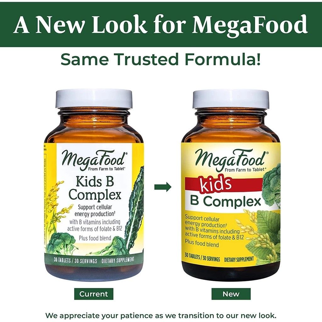 MegaFood Kids B Complex 30 Tablet Vitamin Sistem Saraf dan Energi Anak, Kesehatan & Kecantikan ...