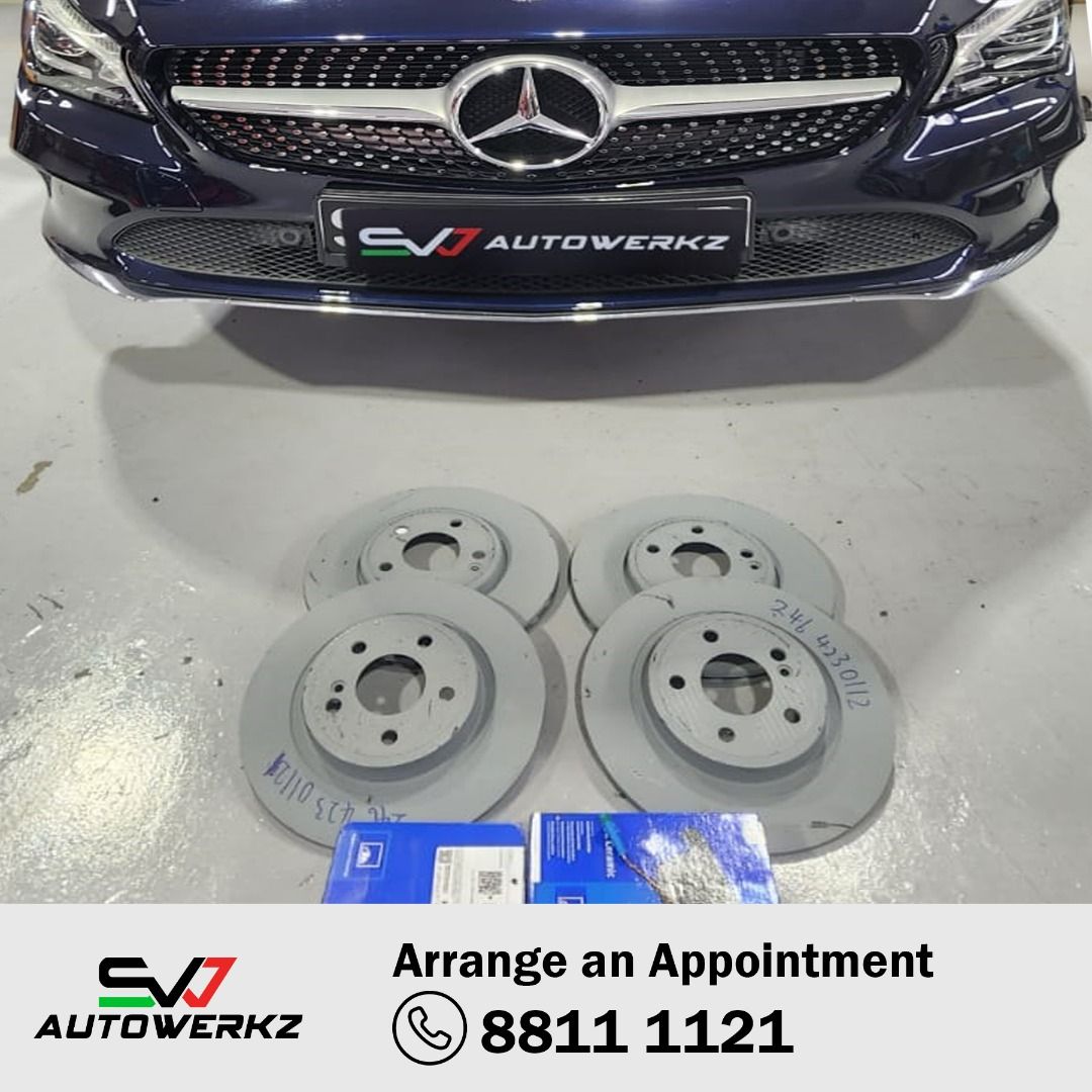 Brake Disc Change, Ceramic Pads Replacement, Original OEM, for Mercedes ...