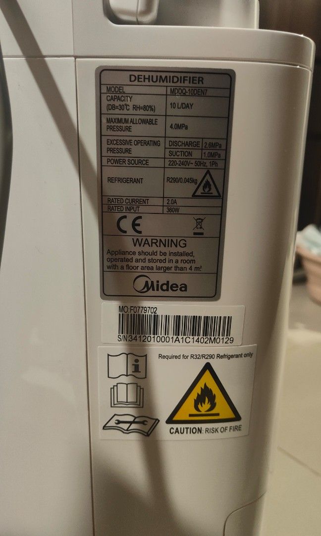 Midea dehumidifier, TV & Home Appliances, Electrical, Adaptors ...