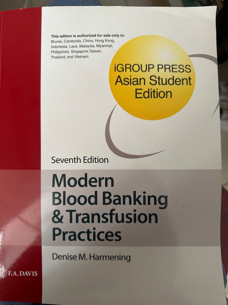 Modern Blood Banking and Transfusion Practices, Hobbies & Toys, Books ...
