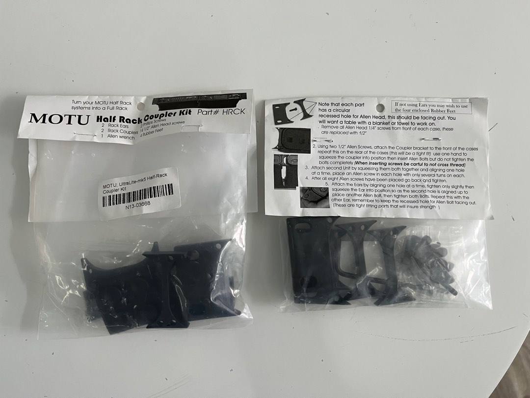 MOTU Half Rack Couples Kit x2, 音響器材, 其他音響配件及設備 - Carousell