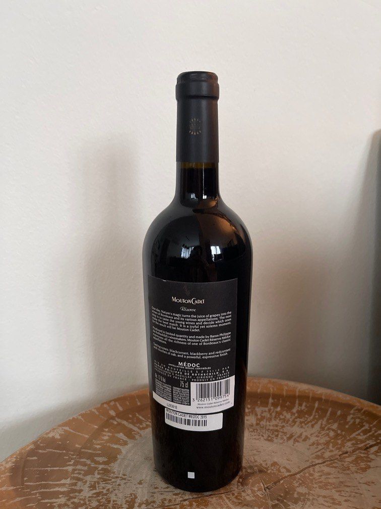 Mouton Cadet Reserve Medoc 2015, Food & Drinks, Alcoholic Beverages on ...