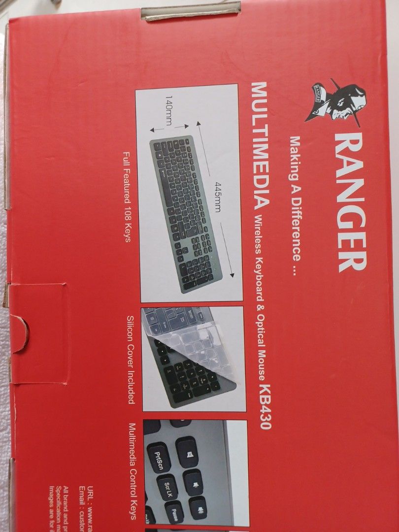 RANGER Multimedia Wireless keyboard & optical mouse KB430, TV & Home ...
