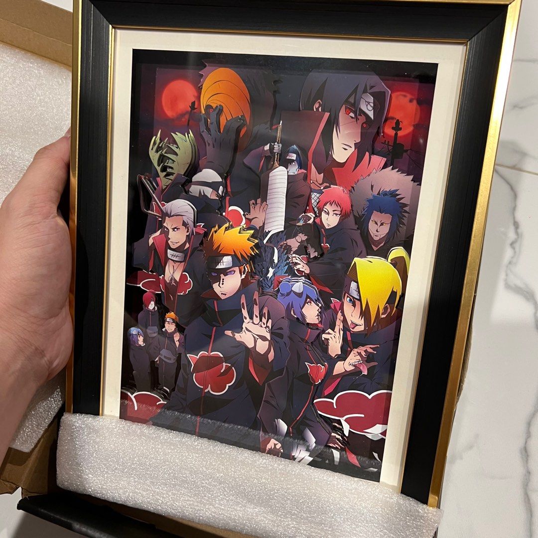 Naruto Akatsuki 3D Frame, Furniture & Home Living, Home Decor, Frames ...