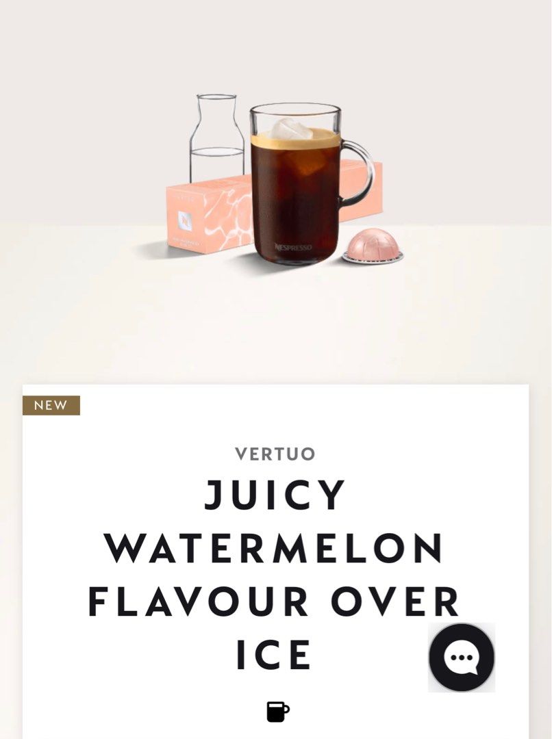 Nespresso Vertuo Limited Edition Juicy Watermelon Flavour Over Ice ...