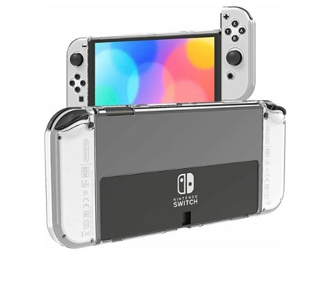 Nintendo Switch OLED Crystal Case Transparent Crystal Hard Shell Casing ...