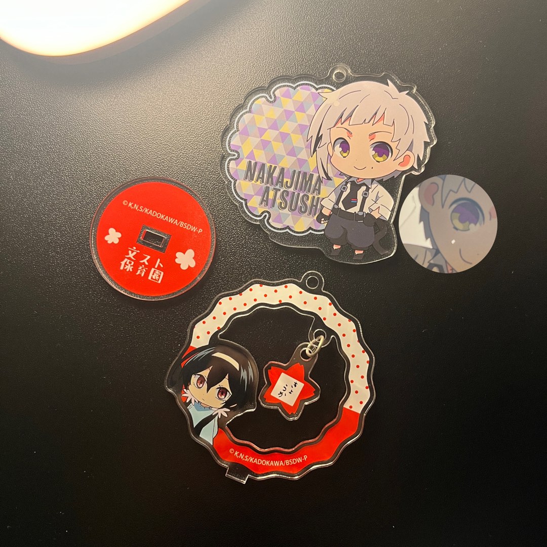 official bsd atsushi / kyouka acrylic keychains, Hobbies & Toys ...
