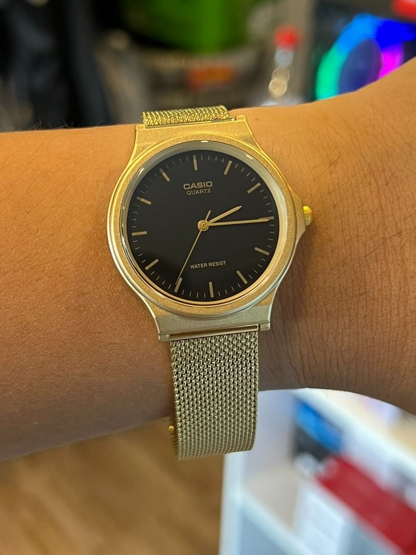 ORIGINAL CASIO Analog Mesh Ladies Gold Watch MQ-24MG-1E on Carousell