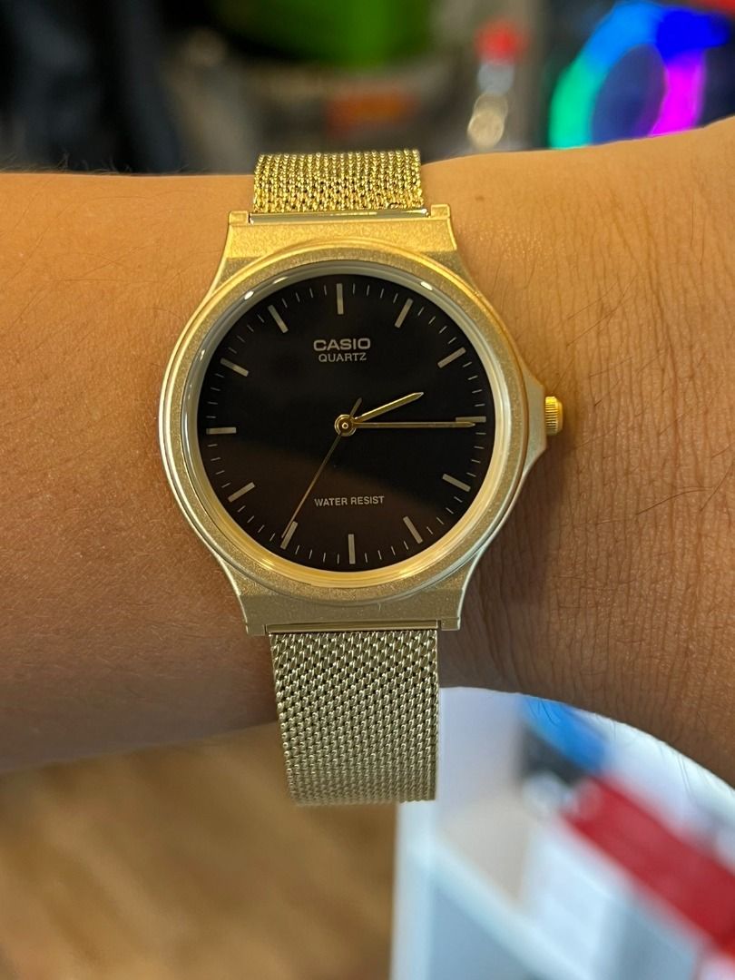 ORIGINAL CASIO Analog Mesh Ladies Gold Watch MQ-24MG-1E on Carousell