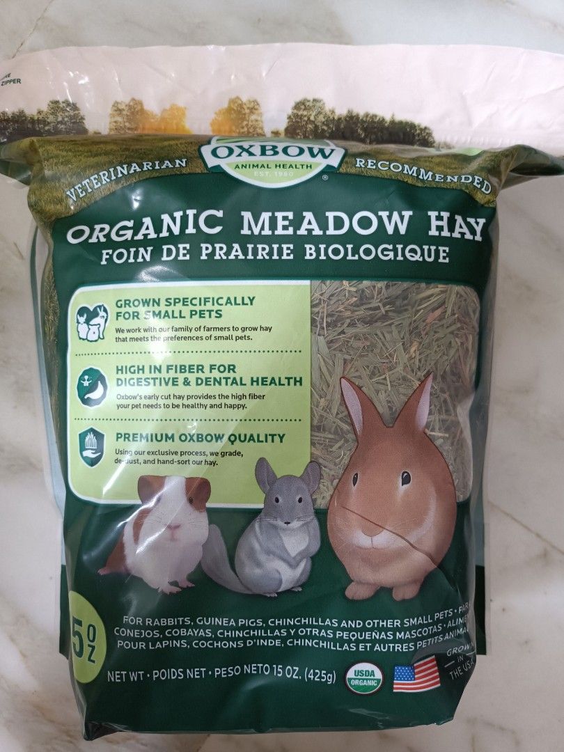 Oxbow Meadow hay for rabbits, Pet Supplies, Pet Food on Carousell