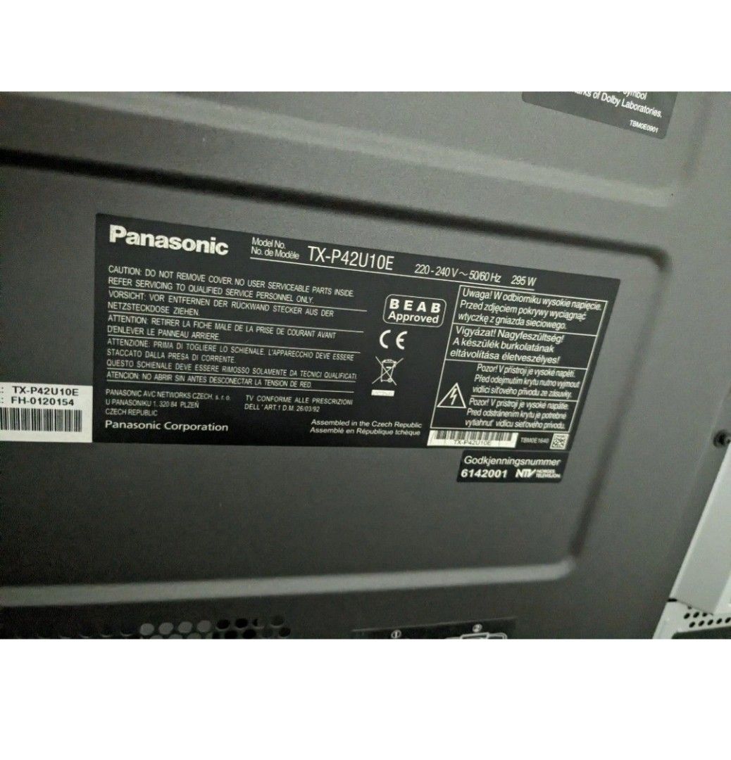 Panasonic Viera 42 inch TV, TV & Home Appliances, TV & Entertainment ...