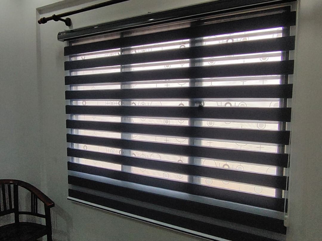 PASANG LANGSIR JENIS ZEBRA l zebra blind curtain install, Furniture ...