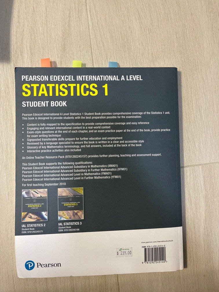 Pearson Edexcel IAL Student Book (S1), 興趣及遊戲, 書本 & 文具, 書本及雜誌 - 補充練習 ...