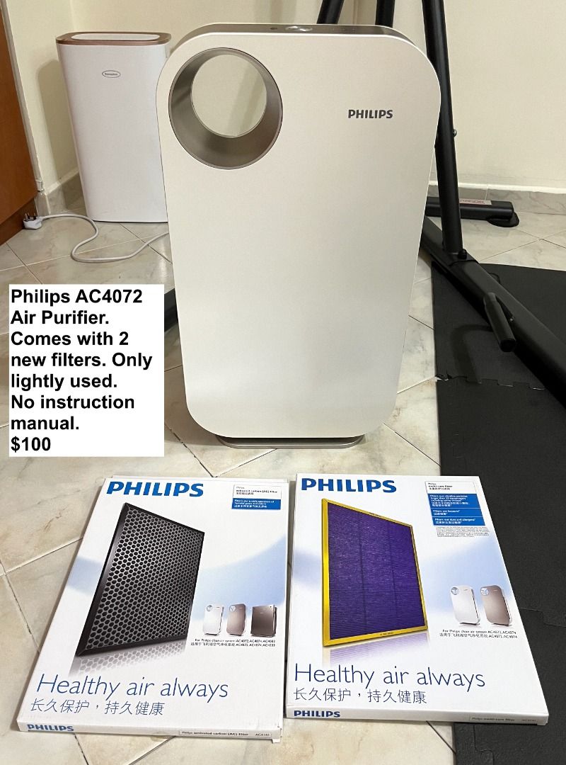 Philips AC4072 Air Purifier with Extra Filters, TV & Home Appliances ...
