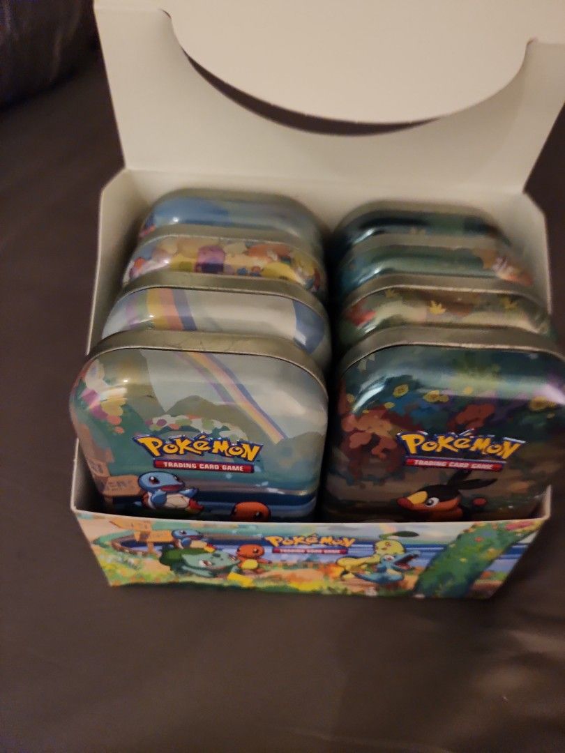 Pokemon 25th anniversary mini tins full set including artwork, Hobbies ...