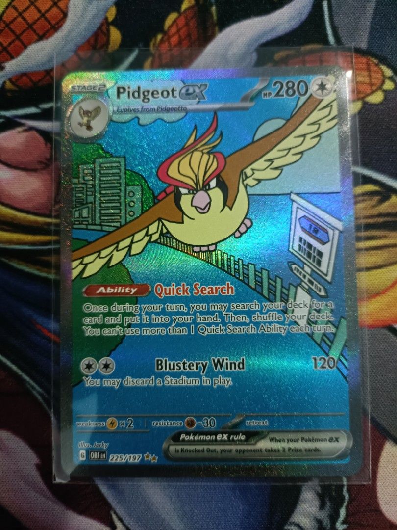 (Free Gifts Included!) Pokemon Pidgeot Ex Obsidian Flames, Hobbies & Toys, Toys & Games on Carousell