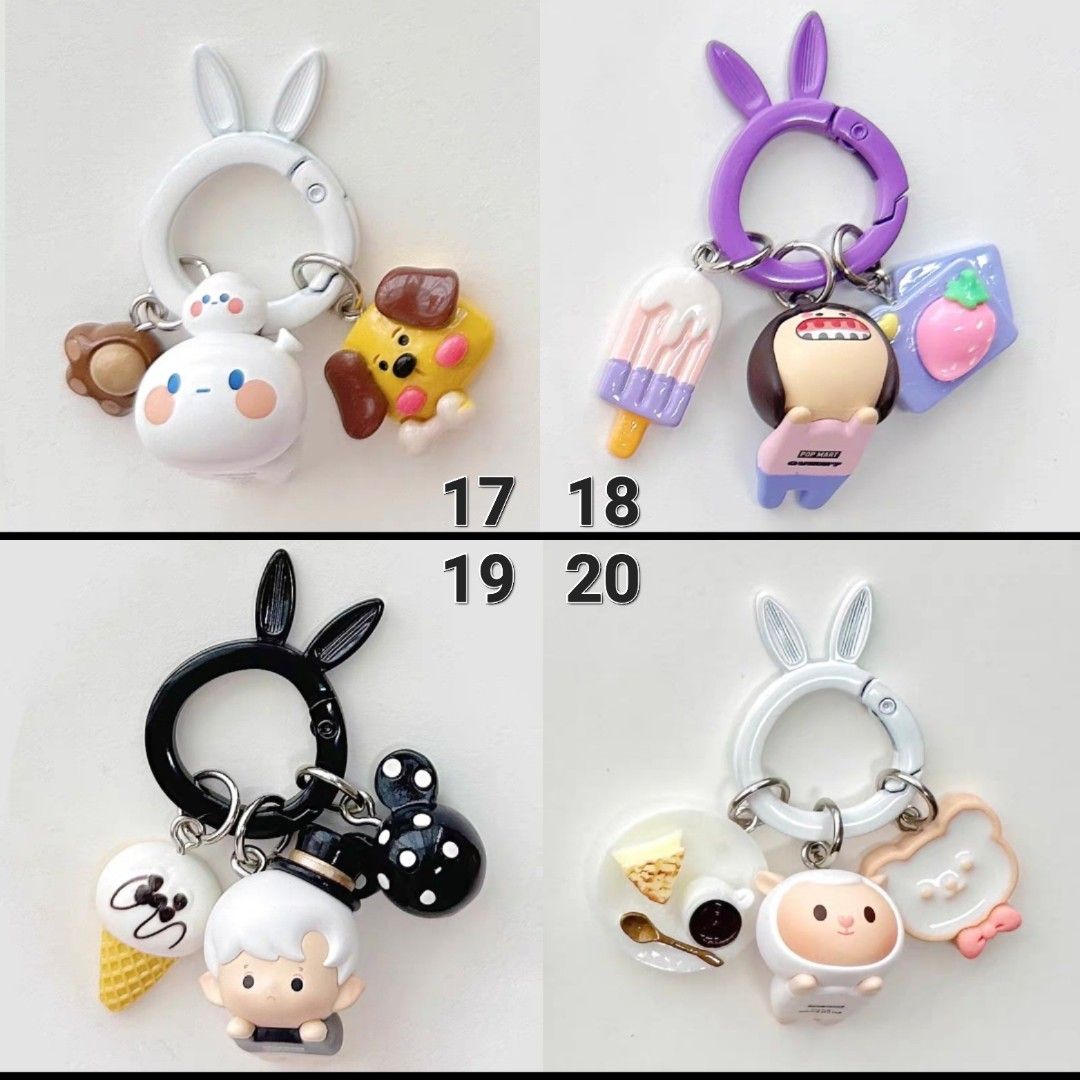 PopMart Customised Characters Figurines Phone/ Bag Keychains, Mobile ...