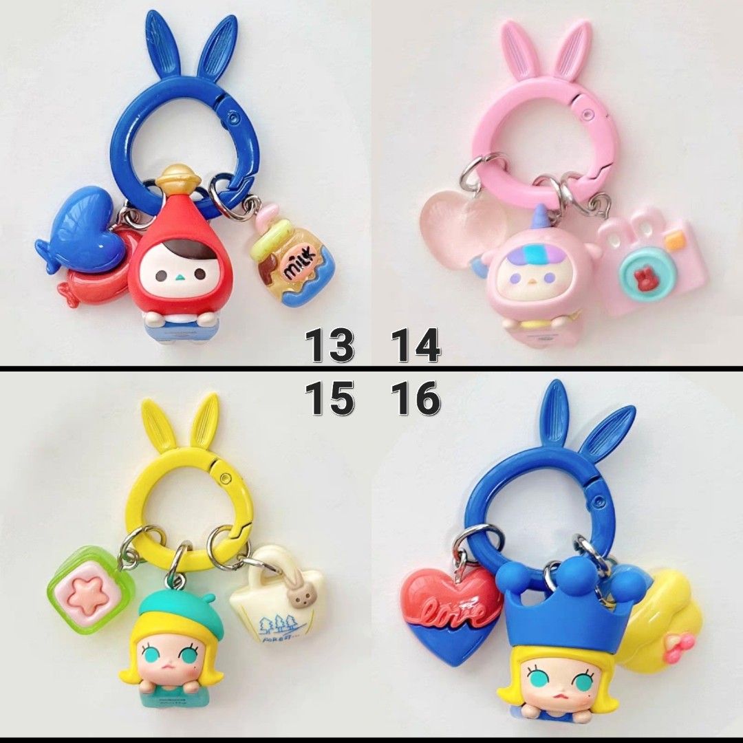 PopMart Customised Characters Figurines Phone/ Bag Keychains, Mobile ...