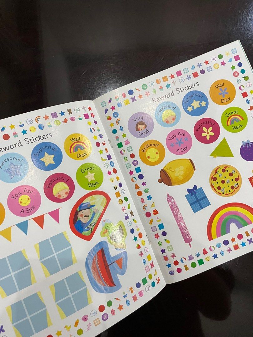 Preschool shapes sticker book, Buku & Alat Tulis, Buku Anak-Anak di ...