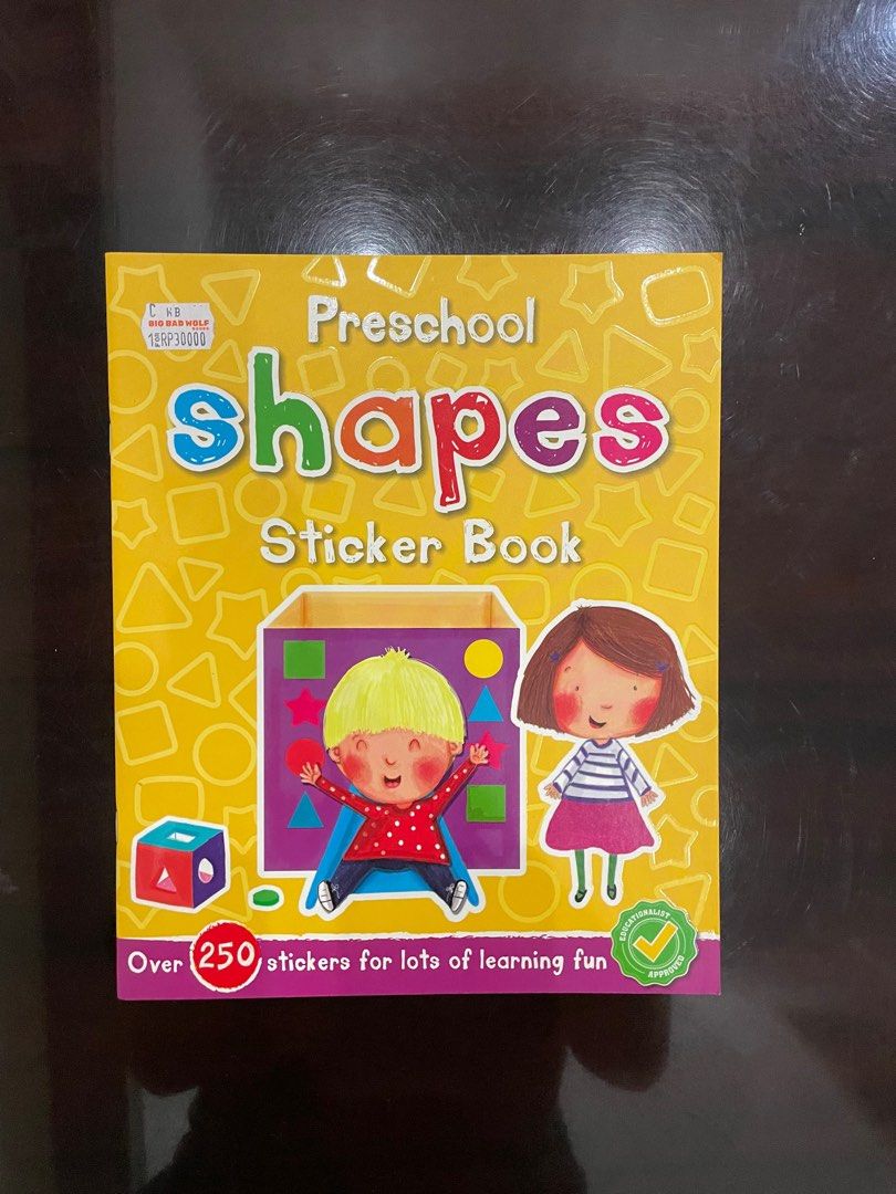 Preschool shapes sticker book, Buku & Alat Tulis, Buku Anak-Anak di ...
