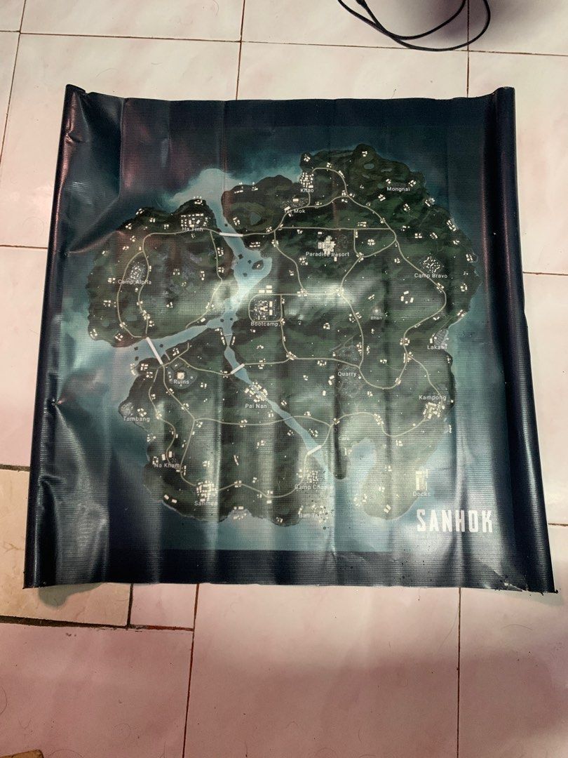 PUBG Map Erangel frame 25x25 inch, PUBG Map Sanhok scroll 25x25 inch ...