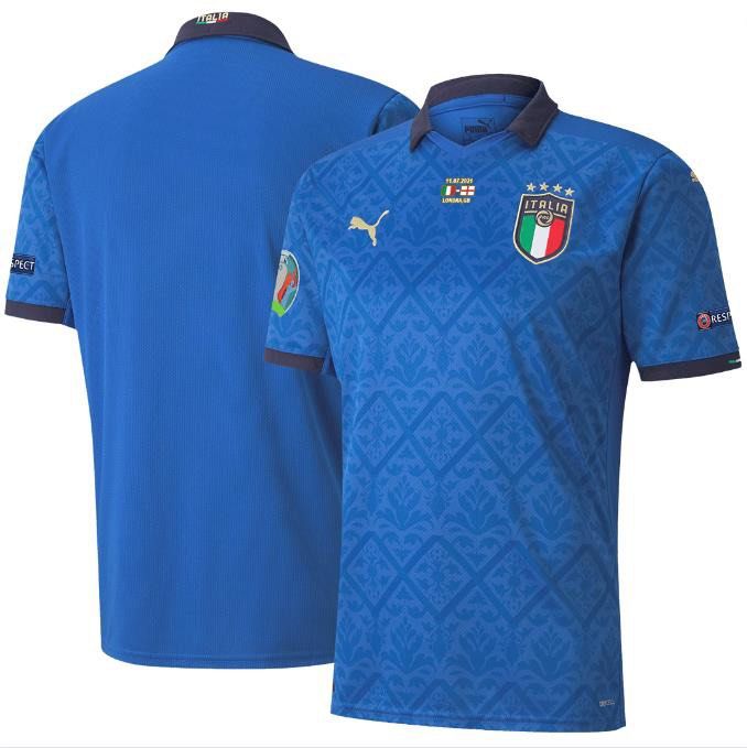 Puma Italy jersey kit home 2021 euro final vs england Chiesa 14 full set, Men's Fashion, Tops ...