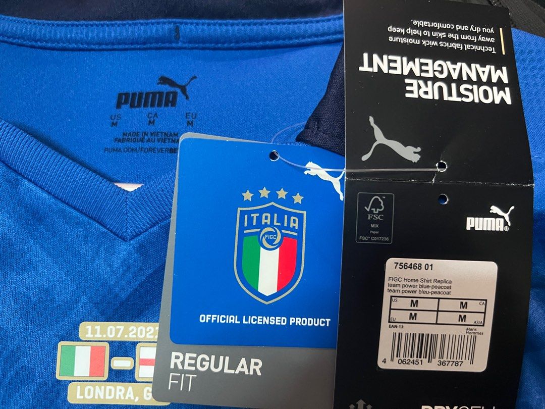 Puma Italy jersey kit home 2021 euro final vs england Chiesa 14 full ...