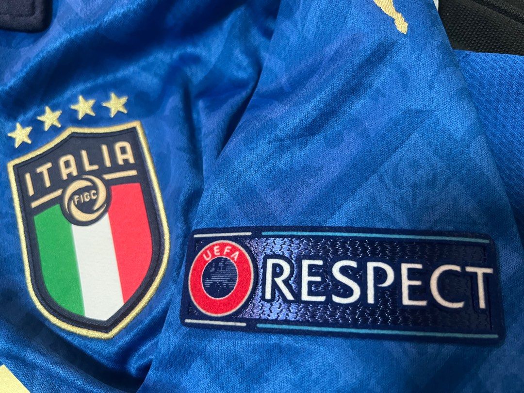 Puma Italy jersey kit home 2021 euro final vs england Chiesa 14 full ...