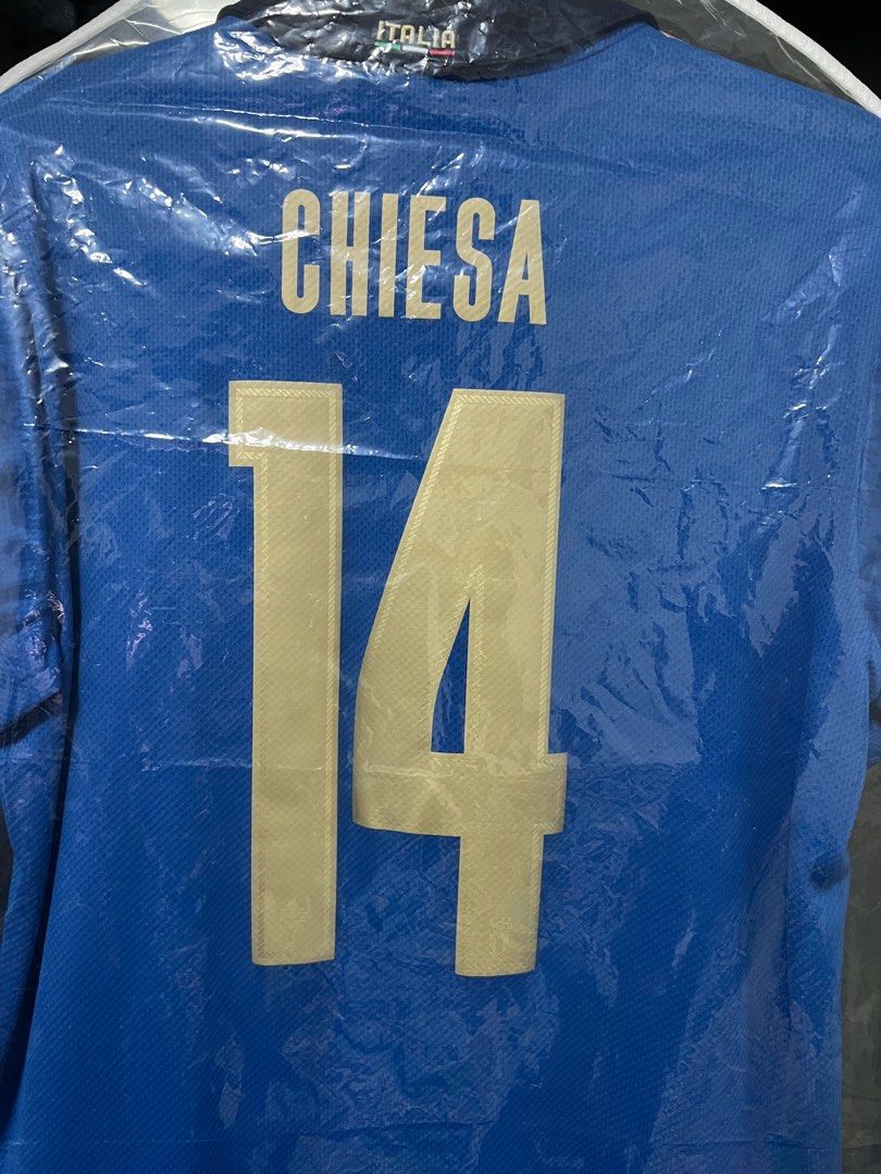 Puma Italy jersey kit home 2021 euro final vs england Chiesa 14 full ...