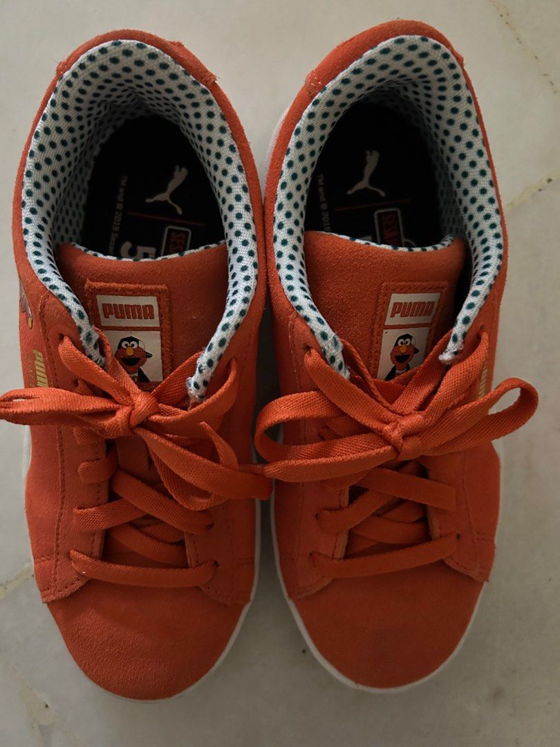 Puma Sesame Street Elmo sneakers - size US2, Babies & Kids, Babies ...