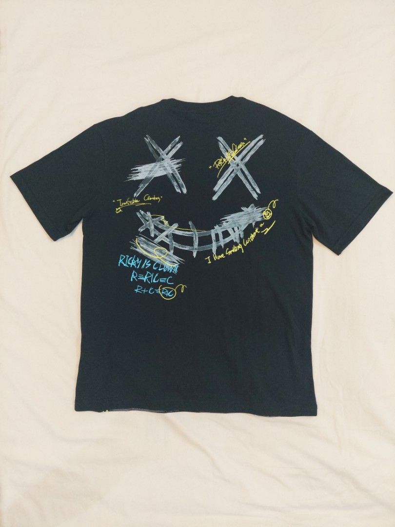 RICKY IS CLOWN MODERN GRAFFITI BLACK TSHIRT KAOS LUXURY AUTHENTIC ...