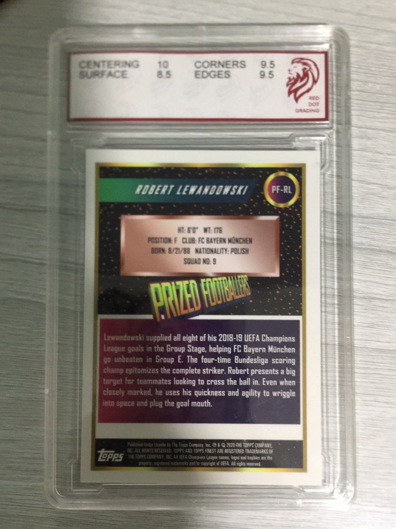 Robert Lewandowski 2020 Graded Card 9, Hobbies & Toys, Memorabilia ...