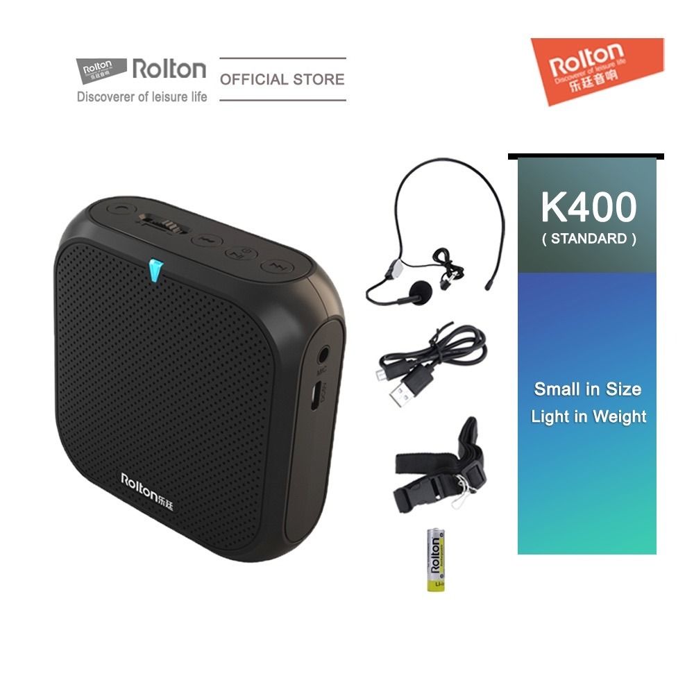 Rolton K400 Voice Amplifier Speaker Bluetooth | Speaker Microphone | Pembesar Suara Mikrofon ...