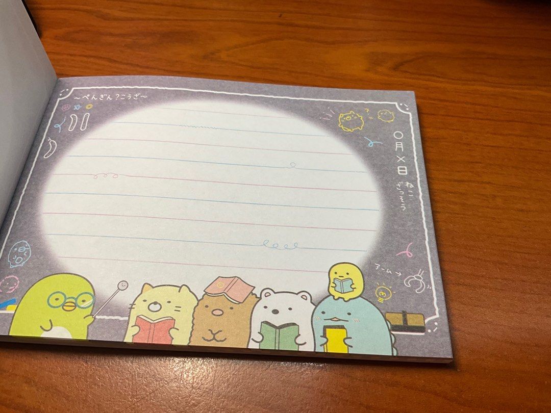 San-x Sumikko Gurashi Notepad Memo pad, Hobbies & Toys, Stationery ...