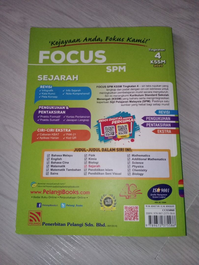 Sejarah Focus SPM Form 4 KSSM, Hobbies & Toys, Books & Magazines ...