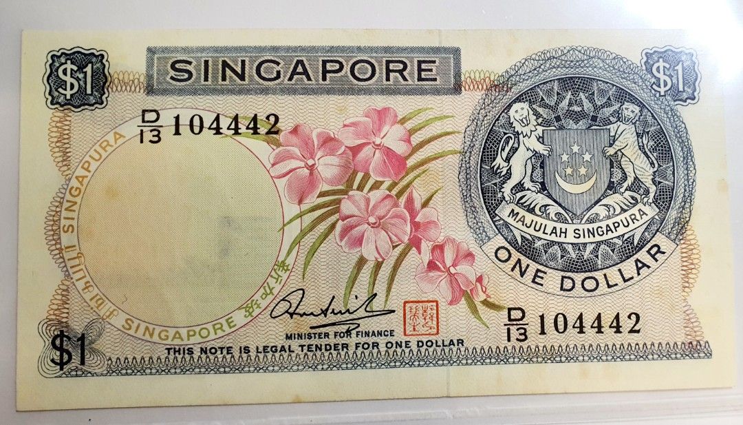 Singapore $1 Orchid Note, Hobbies & Toys, Memorabilia & Collectibles ...