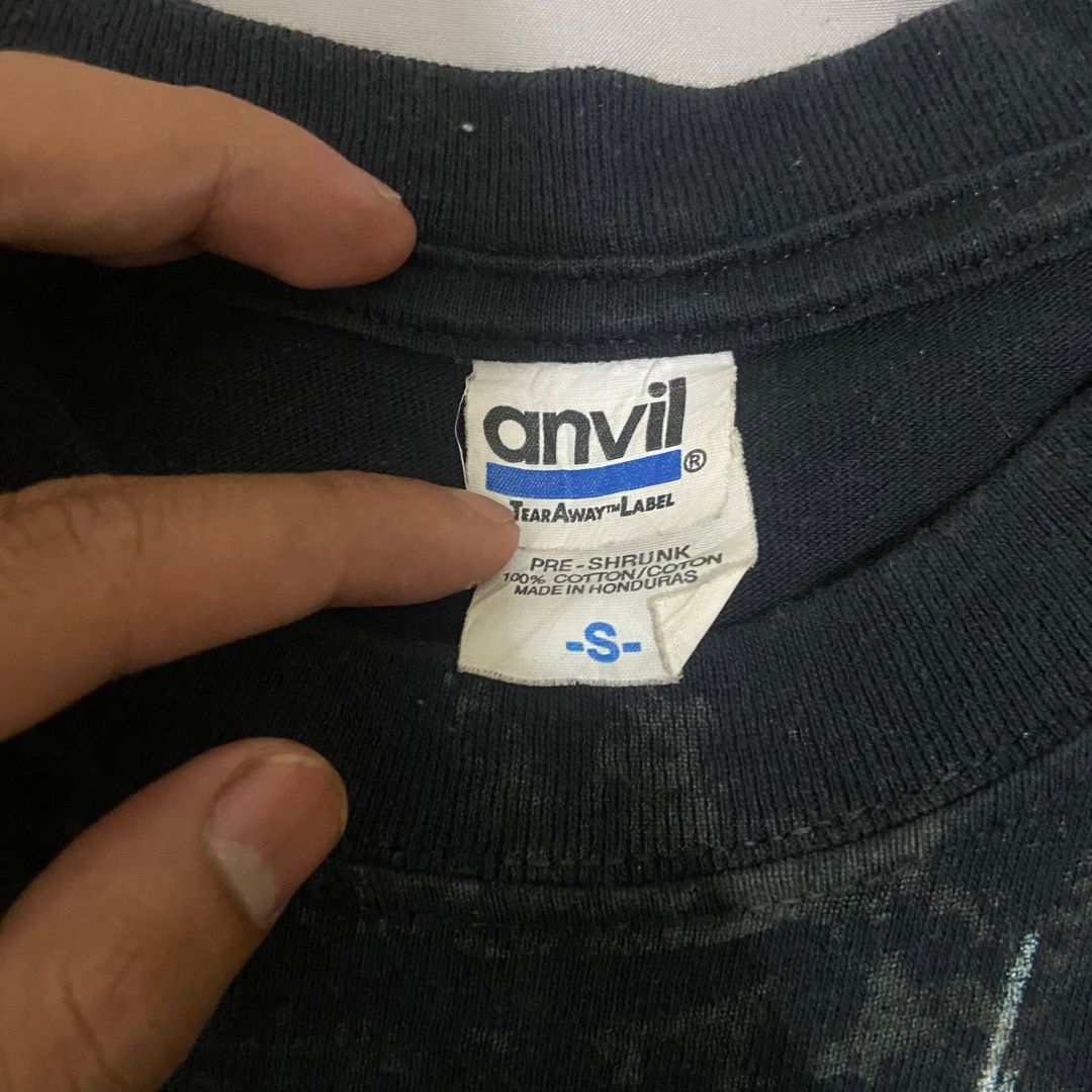 SLIPKNOT TAG ANVIL SIZE S BLACK (HEAVY), Fesyen Pria, Pakaian , Atasan ...