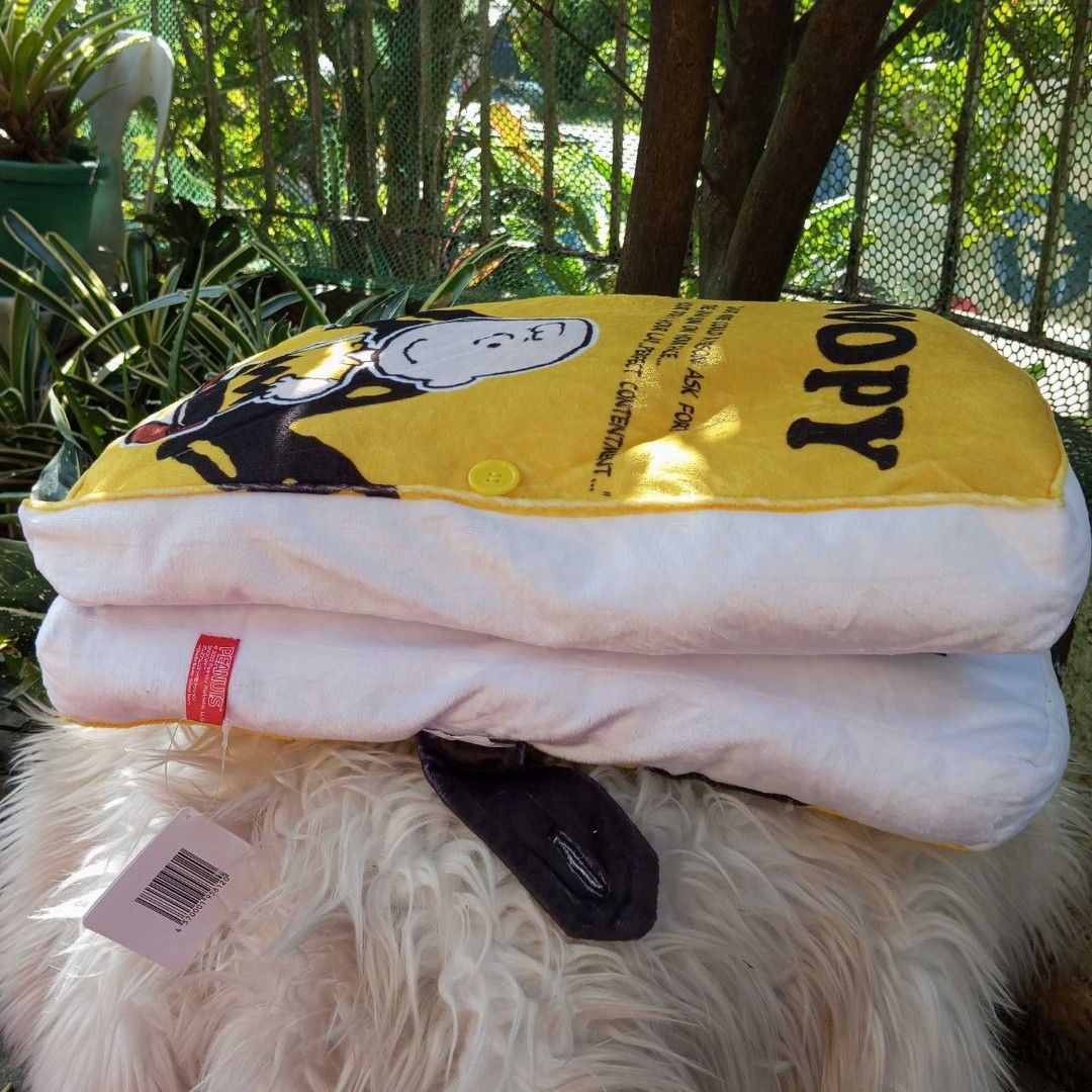 Snoopy Peanuts Comic Style Cushion on Carousell