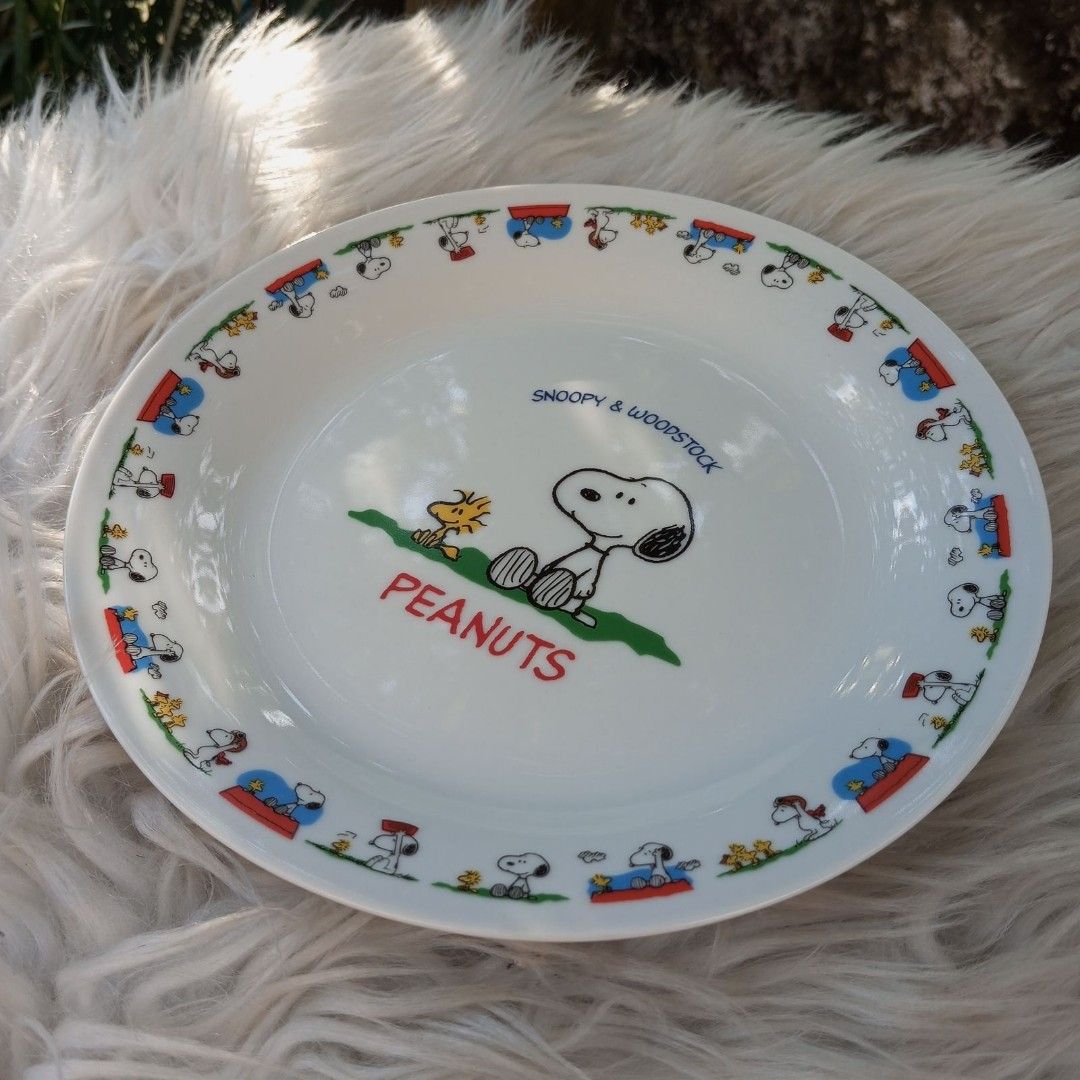 Snoopy Peanuts Dish Plate, Furniture & Home Living, Kitchenware ...
