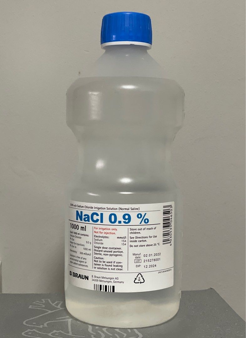 Sodium Chloride Irrigation Solution (Normal Saline) NaCI 0.9%, 1000ml ...