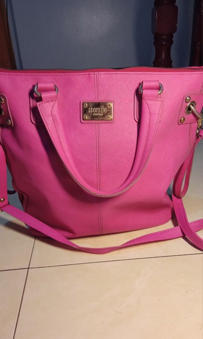 ssamzie hot pink shoulder bag, Women's Fashion, Bags & Wallets ...