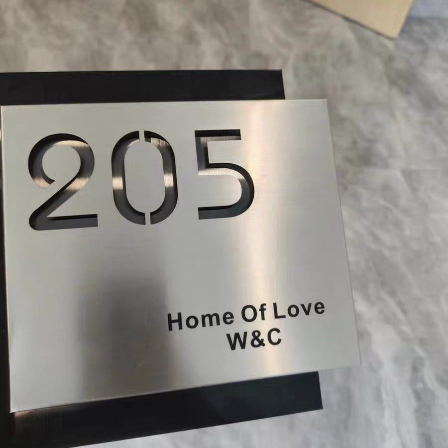 Stainless steel Door Signage/ Custom Door sign/ house unit number ...