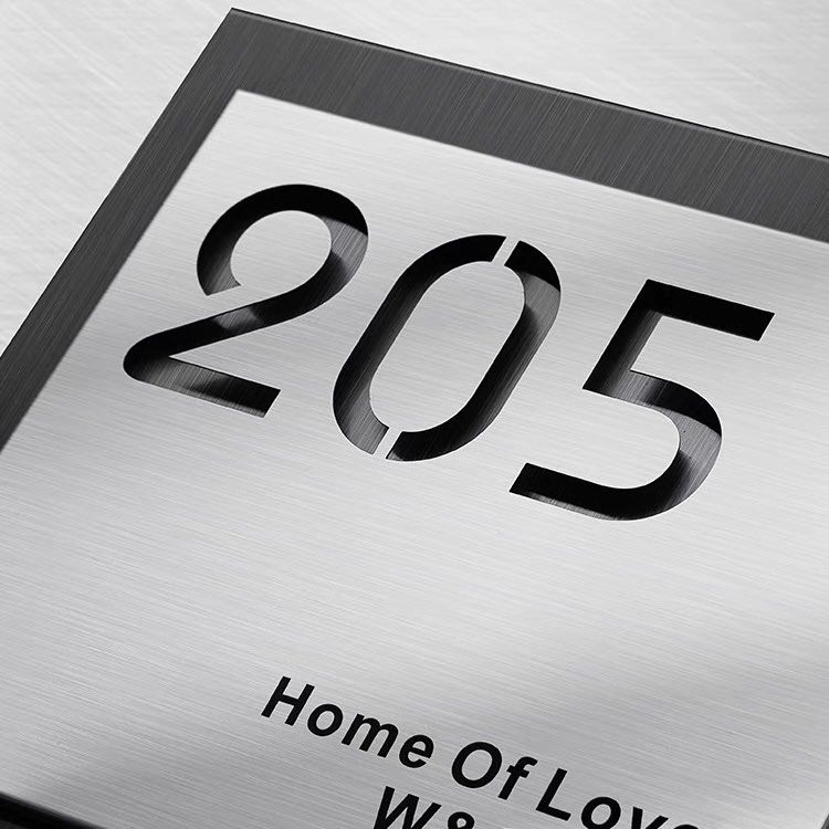 Stainless steel Door Signage/ Custom Door sign/ house unit number ...