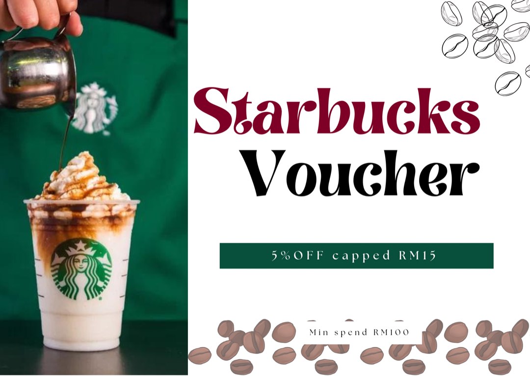 Starbucks voucher, Tickets & Vouchers, Vouchers on Carousell