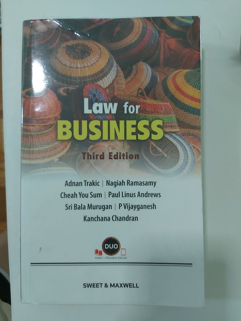 Sunway University Textbook Law for Business, Hobbies & Toys, Books & Magazines, Textbooks on ...