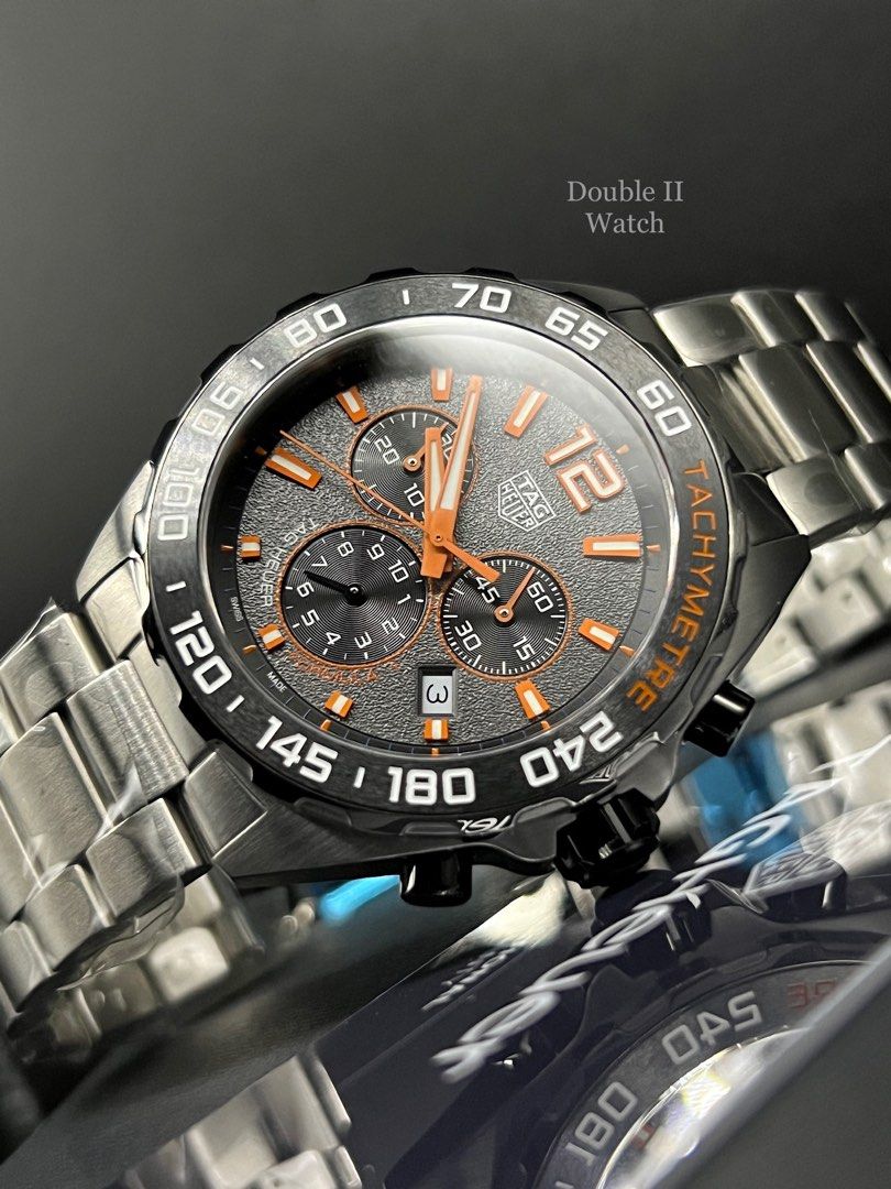 TAGHeuer Formula 1 Quartz Chronograph Ceramic Bezel 43mm Asphalt ...